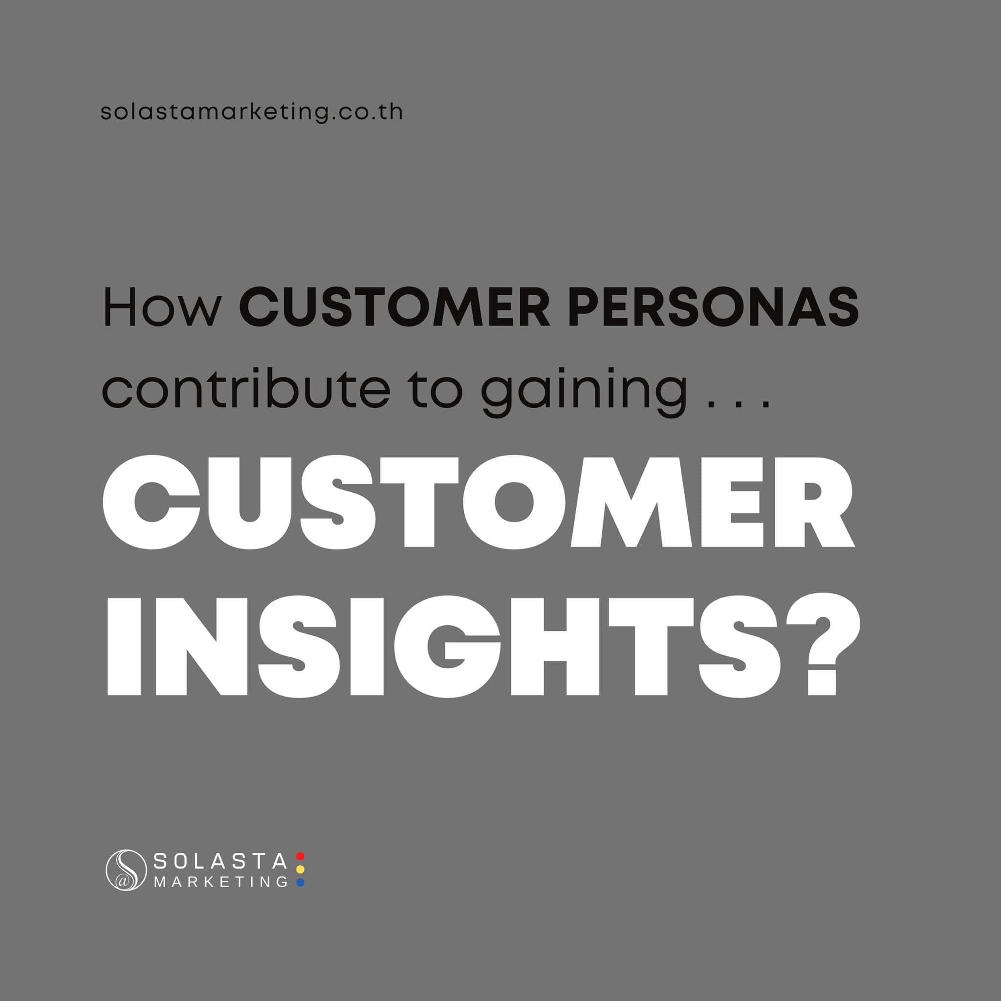 How to CUSTOMER PERSONAS contribute to gaining Customer INSIGHTS?